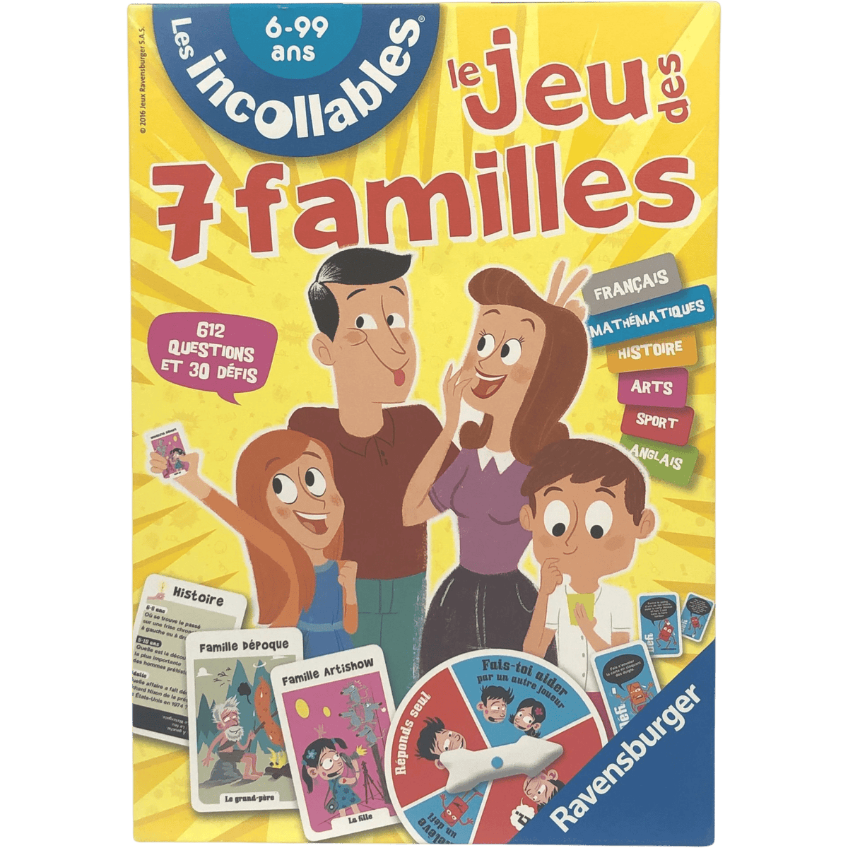 Le jeu des 7 familles Les incollables Ravensburger d'occasion - KIDIBAM