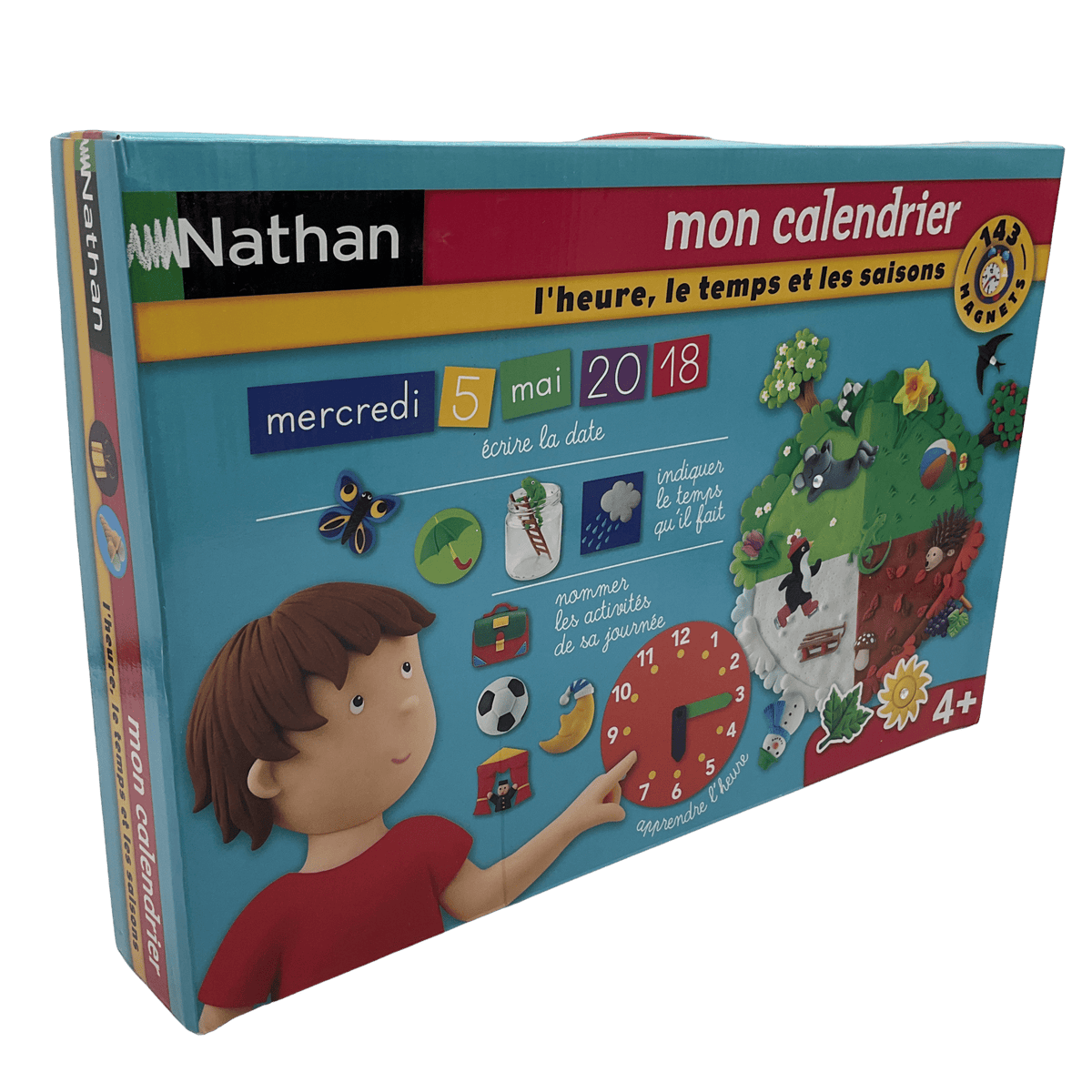 Mon calendrier - l'heure, le temps et les saisons Nathan d'occasion - KIDIBAM