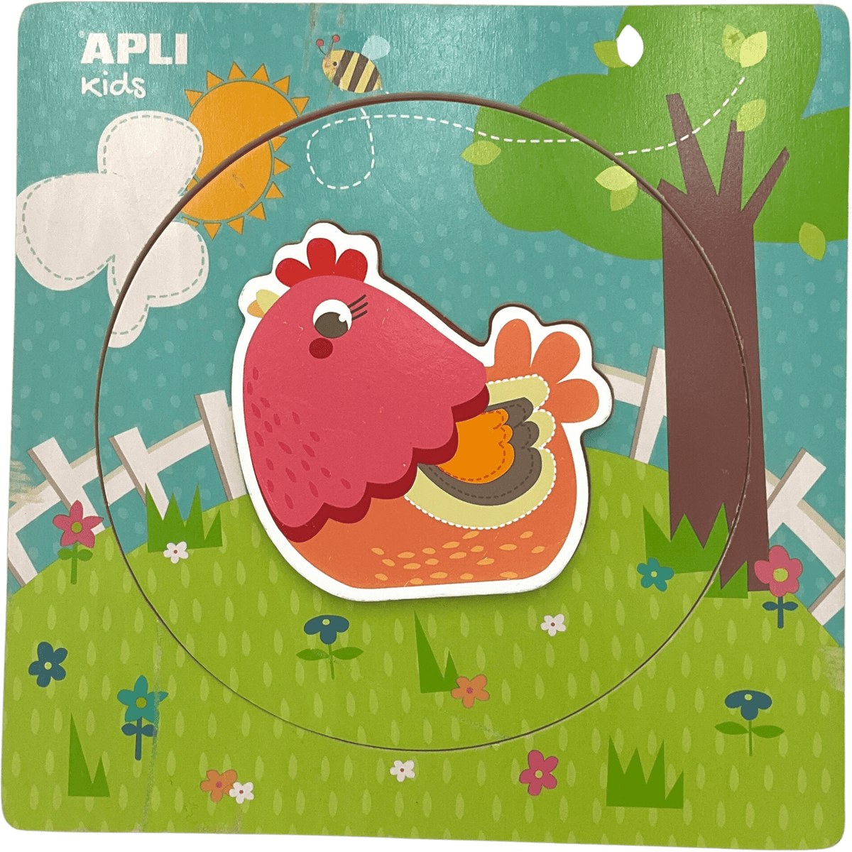 Puzzle encastrable poule Apli Kids d'occasion - KIDIBAM Puzzle encastrable poule Apli Kids d'occasion - KIDIBAM